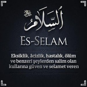 Seyyidinoglu : Esmaül Hüsna'dan Es Selam zikrinin fazilet ve faydaları